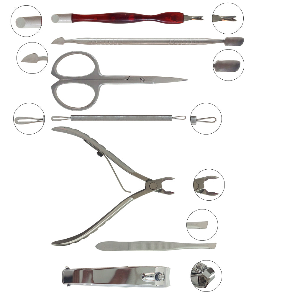 Glamorous Face 13 Pieces Professional Mani Pedi Tool Kit – www ...